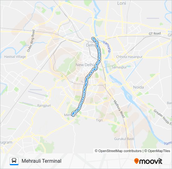 502 Route: Schedules, Stops & Maps - Mehrauli Terminal (Updated)