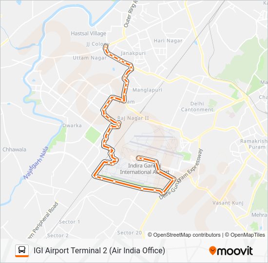772 Route: Schedules, Stops & Maps - IGI Airport Terminal 2 (Air India ...