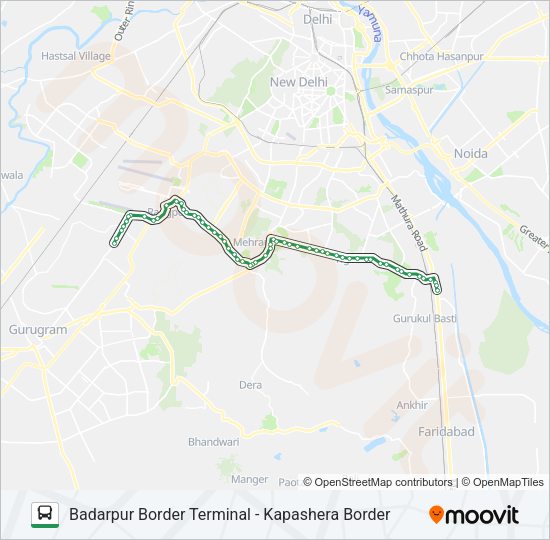 717A Route: Schedules, Stops & Maps - Badarpur Border Terminal (Updated)
