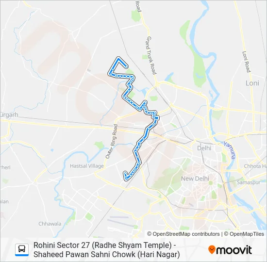 889 Route: Schedules, Stops & Maps - Shaheed Pawan Sahni Chowk (Hari ...