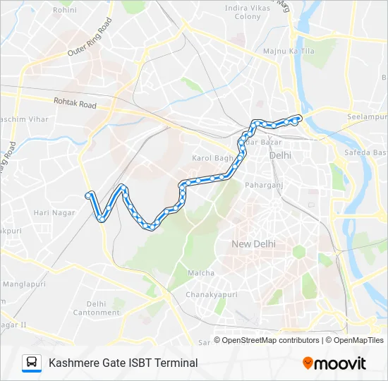 721 Route: Schedules, Stops & Maps - Kashmere Gate ISBT Terminal (Updated)