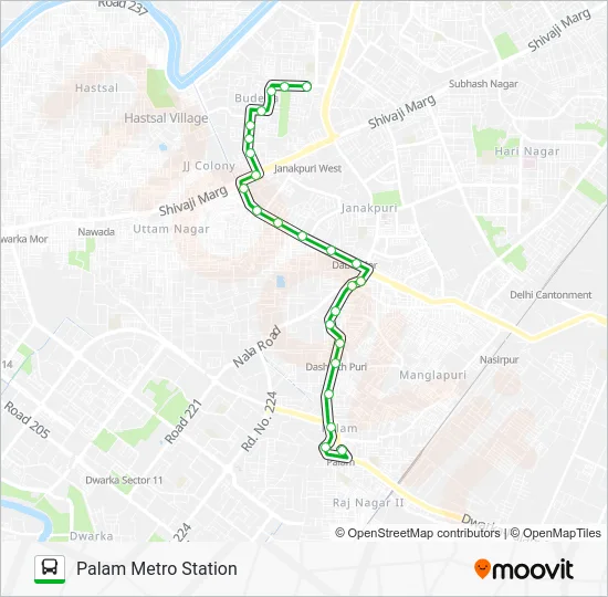 D6901 Route: Schedules, Stops & Maps - Palam Metro Station (Updated)