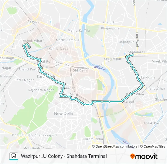 352 Route: Schedules, Stops & Maps - Wazirpur JJ Colony (Updated)
