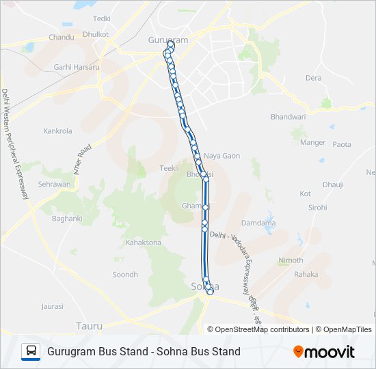 218 Route: Schedules, Stops & Maps - Gurugram Bus Stand (Updated)
