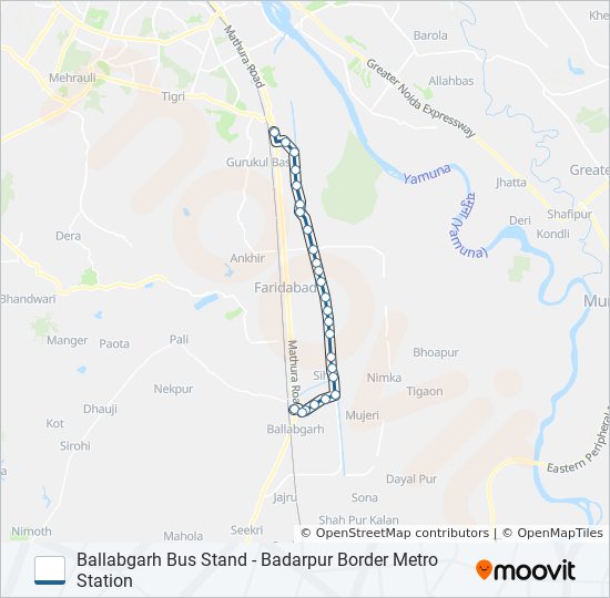 904 Route: Schedules, Stops & Maps - Badarpur Border Metro Station ...