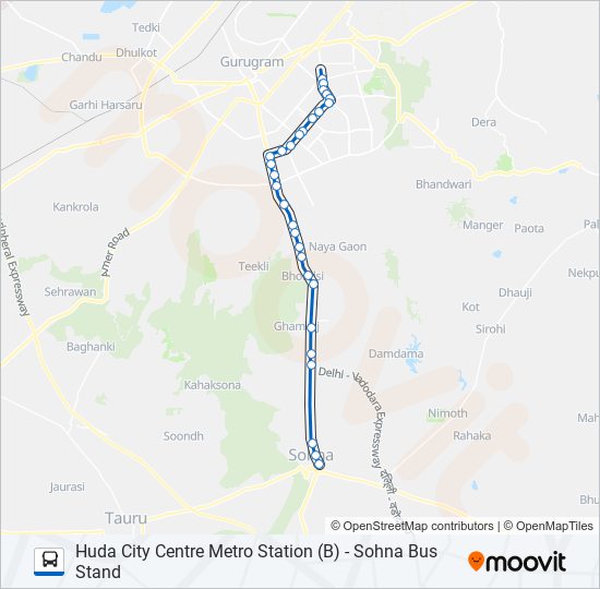 118 Route: Schedules, Stops & Maps - Sohna Bus Stand (Updated)