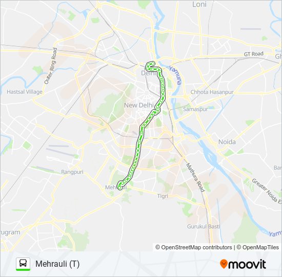 502 Route: Schedules, Stops & Maps - Mehrauli (T) (Updated)