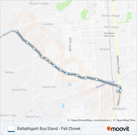 912 Route: Schedules, Stops & Maps - Ballabhgarh Bus Stand (Updated)