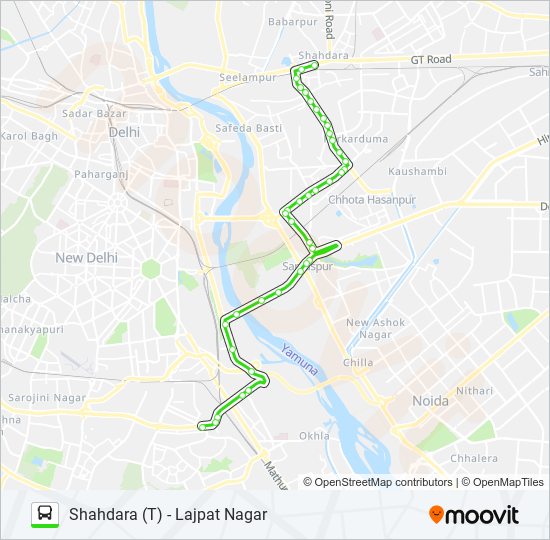 702 Route: Schedules, Stops & Maps - Lajpat Nagar (Updated)