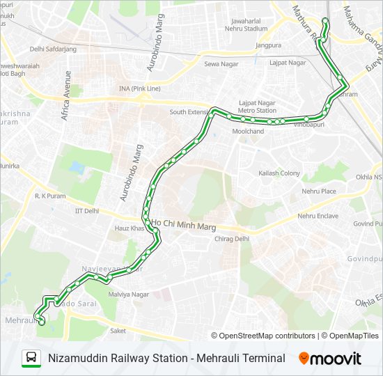 413 Route: Schedules, Stops & Maps - Mehrauli Terminal (Updated)