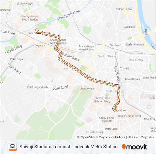 351a Route: Schedules, Stops & Maps - Inderlok Metro Station (Updated)