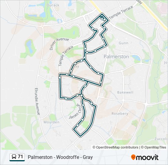 71 Route: Schedules, Stops & Maps - Woodroffe, Gray (Updated)