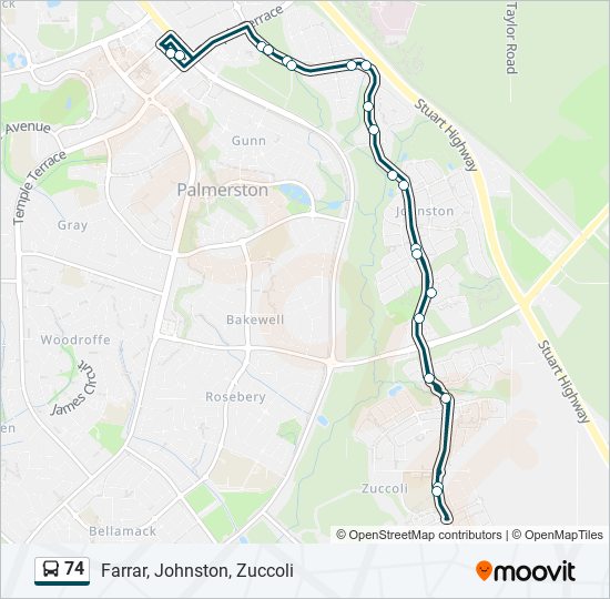 74 Route: Schedules, Stops & Maps - Farrar, Johnston, Zuccoli (Updated)