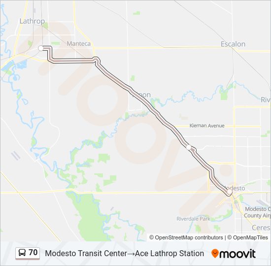 Ruta 70: horarios, paradas y mapas - Modesto Transit Center‎→Ace ...