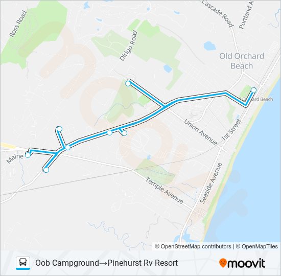 Old Orchard Beach Lodging Map