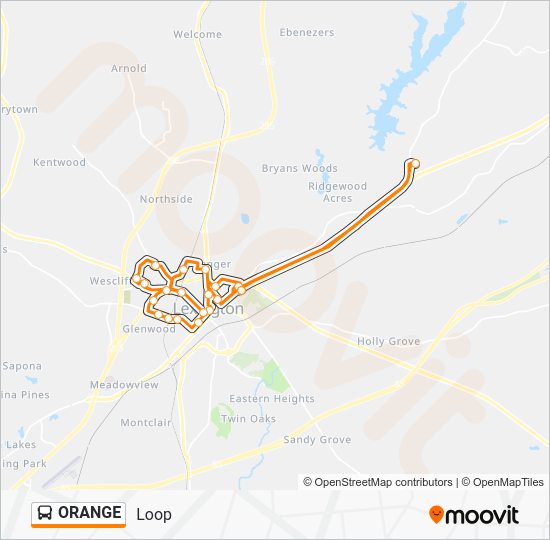 Ruta ORANGE: horarios, paradas y mapas - Loop (Actualizado)