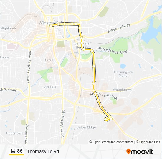 86 Route: Schedules, Stops & Maps - Downtown (Updated)