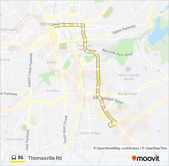 86 Route: Schedules, Stops & Maps - Downtown (Updated)
