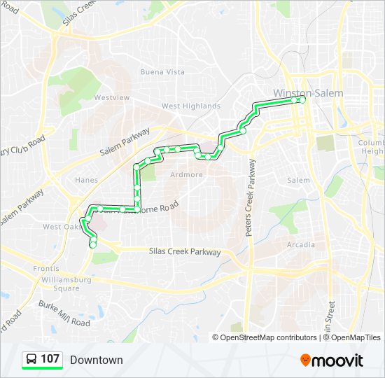 107 Route: Schedules, Stops & Maps - Downtown (Updated)