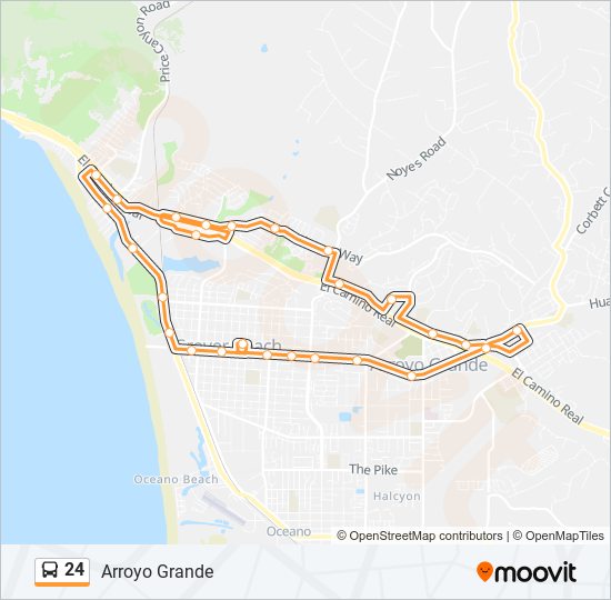 24 Route: Schedules, Stops & Maps - Premium Outlets / Pismo Beach (Updated)