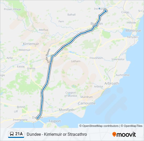 21a Route: Schedules, Stops & Maps - Stracathro (Updated)