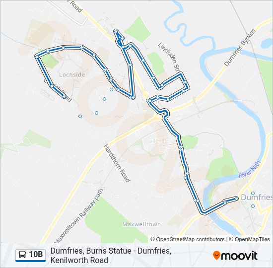 10b Route: Schedules, Stops & Maps - Dumfries (Updated)