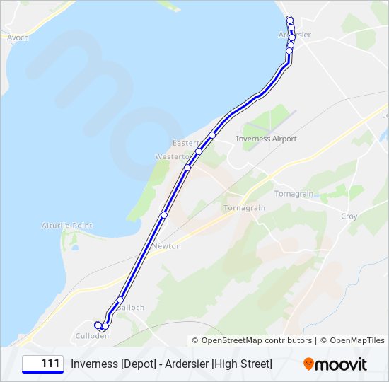 111 Route: Schedules, Stops & Maps - Culloden (Updated)