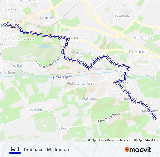 1 Route: Schedules, Stops & Maps - Falkirk (Updated)
