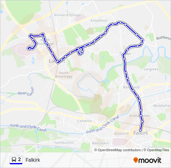 2 Route: Schedules, Stops & Maps - Falkirk (Updated)