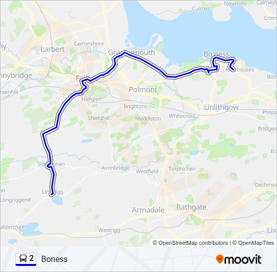 2 Route: Schedules, Stops & Maps - Boness (Updated)