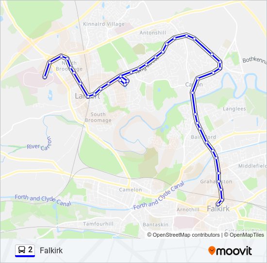 2 Route: Schedules, Stops & Maps - Falkirk (Updated)