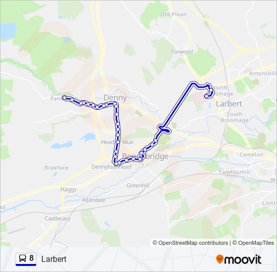 8 Route: Schedules, Stops & Maps - Larbert (Updated)
