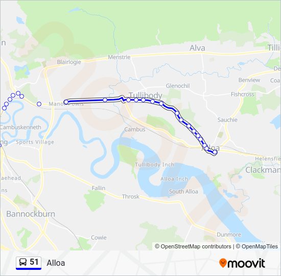 51 Route: Schedules, Stops & Maps - Alloa (Updated)