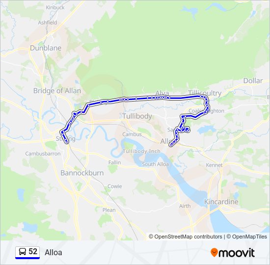 52 Route: Schedules, Stops & Maps - Alloa (Updated)