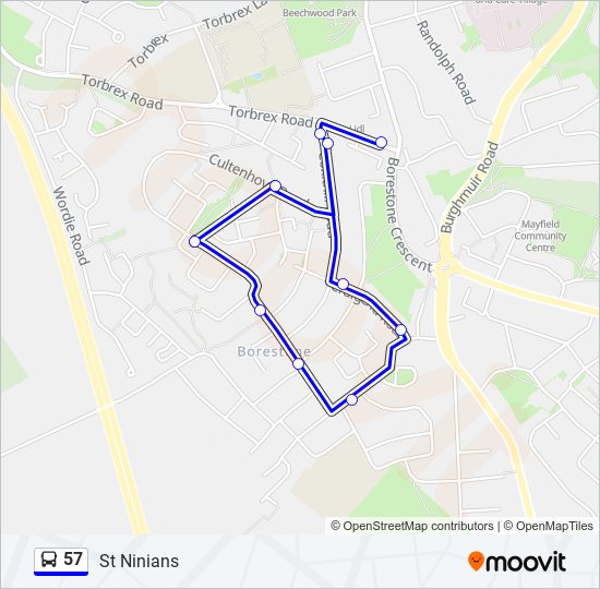 57 Route: Schedules, Stops & Maps - St Ninians (Updated)