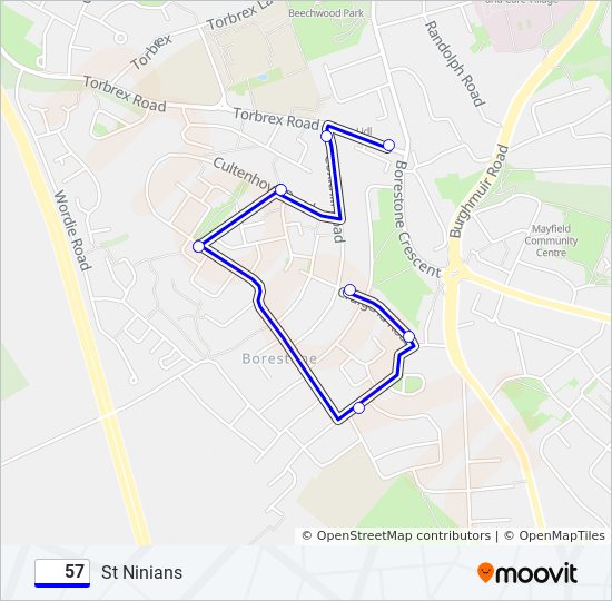 57 Route: Schedules, Stops & Maps - St Ninians (Updated)