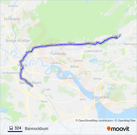 324 Route: Schedules, Stops & Maps - Bannockburn (Updated)