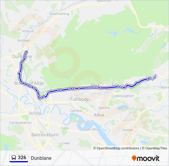 326 Route: Schedules, Stops & Maps - Dunblane (Updated)