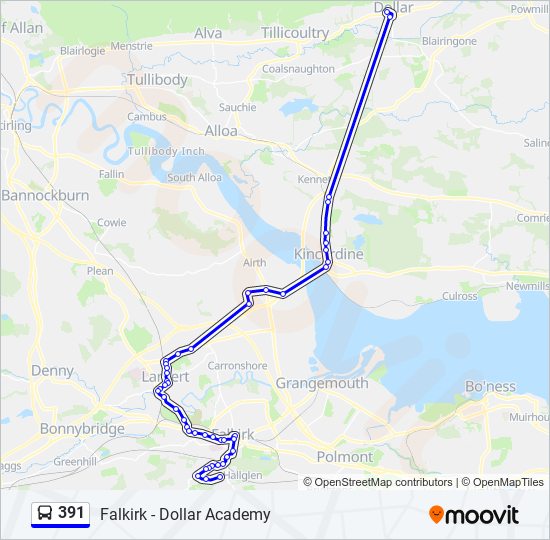 391 Route: Schedules, Stops & Maps - Falkirk (Updated)
