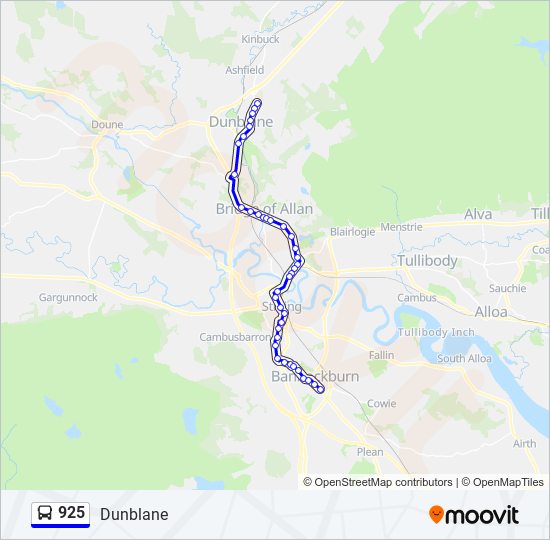 925 Route: Schedules, Stops & Maps - Dunblane (Updated)