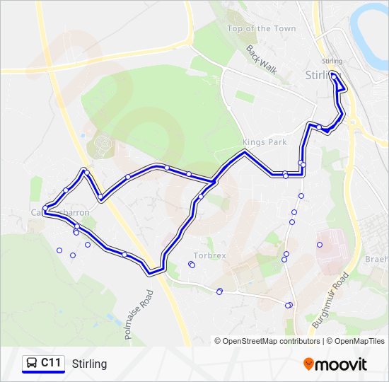 C11 Route: Schedules, Stops & Maps - Stirling (Updated)
