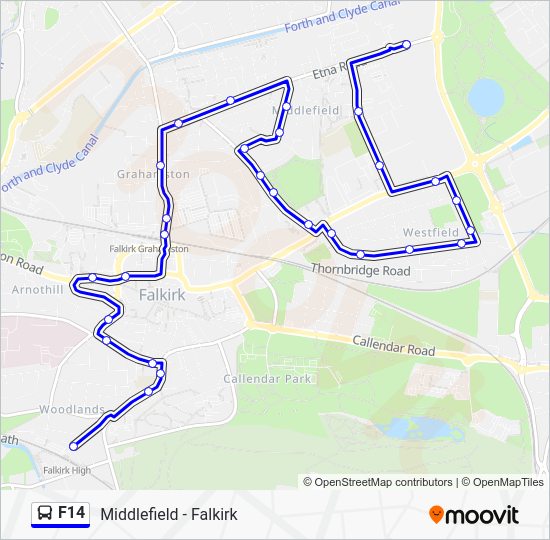 f14 Route: Schedules, Stops & Maps - Middlefield (Updated)