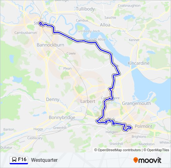 f16 Route: Schedules, Stops & Maps - Westquarter (Updated)