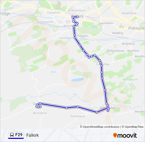 f29 Route: Schedules, Stops & Maps - Falkirk (Updated)