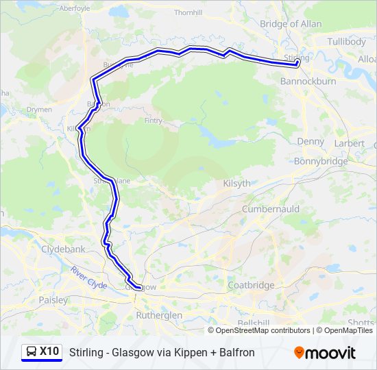 X10 Route Schedules Stops Maps Glasgow Updated x10-route-schedules-stops-maps-glasgow-updated