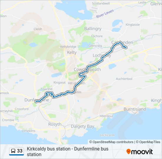 33 Route: Schedules, Stops & Maps - Cardenden (Updated)