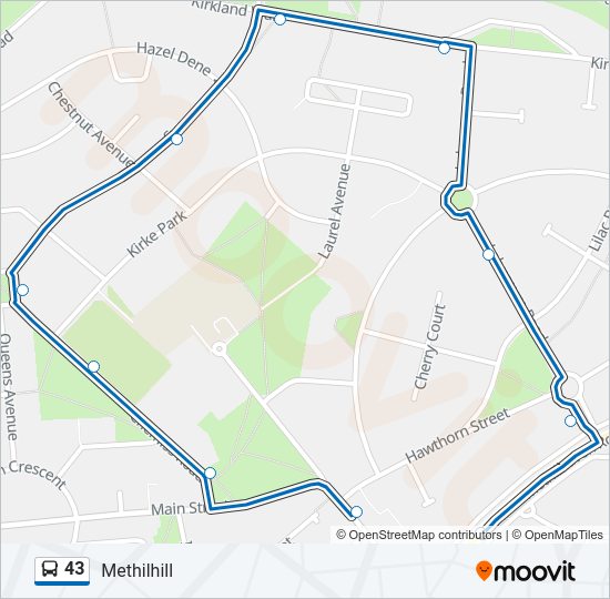 43 Route: Schedules, Stops & Maps - Methilhill (Updated)