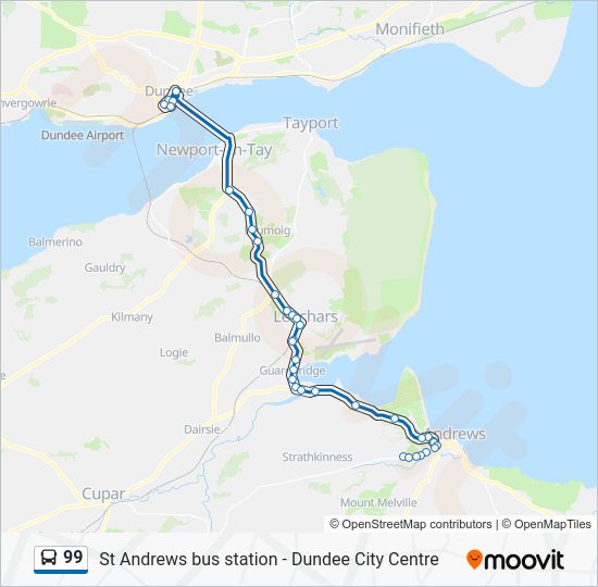 99 Route: Schedules, Stops & Maps - St Andrews (Updated)