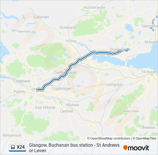 x24 Route: Schedules, Stops & Maps - Glasgow (Updated)