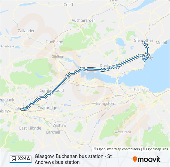X24A Route: Schedules, Stops & Maps - Glenrothes (Updated)
